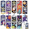 Amazon.com: Haooryx 63Pcs Space Theme Bookmarks, Colorful Planet Rocket ...