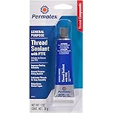 ITW Devcon 80632 Permatex Thread Sealant with PTFE, 4 oz Can, White ...