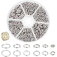 Amazon.com: PH PandaHall Jewelry Making Jump Ring, 900 Pcs 6 Sizes Iron Split Rings 18 Gauge ...