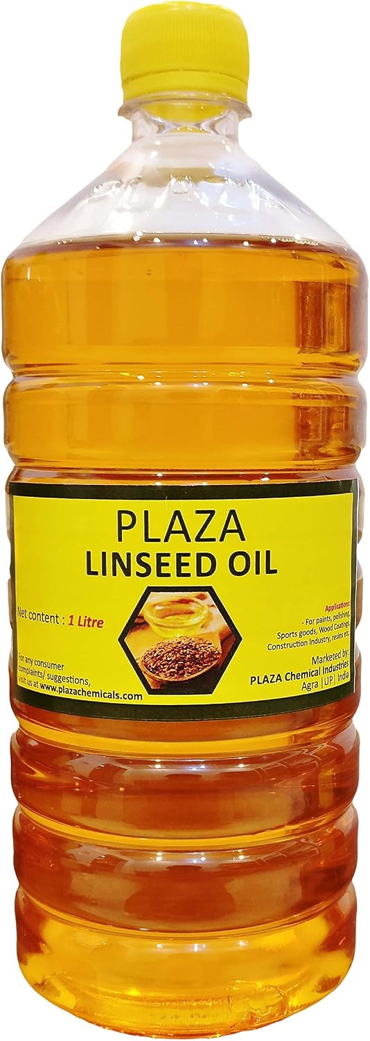 Linseed Oil Pure – 1 Litre Pack by PLAZA (Bat Oil) Used for Wood ...