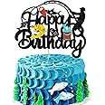 Amazon.com: Finestore168 Gone Fishing Cake Topper Fish Cake Topper ...