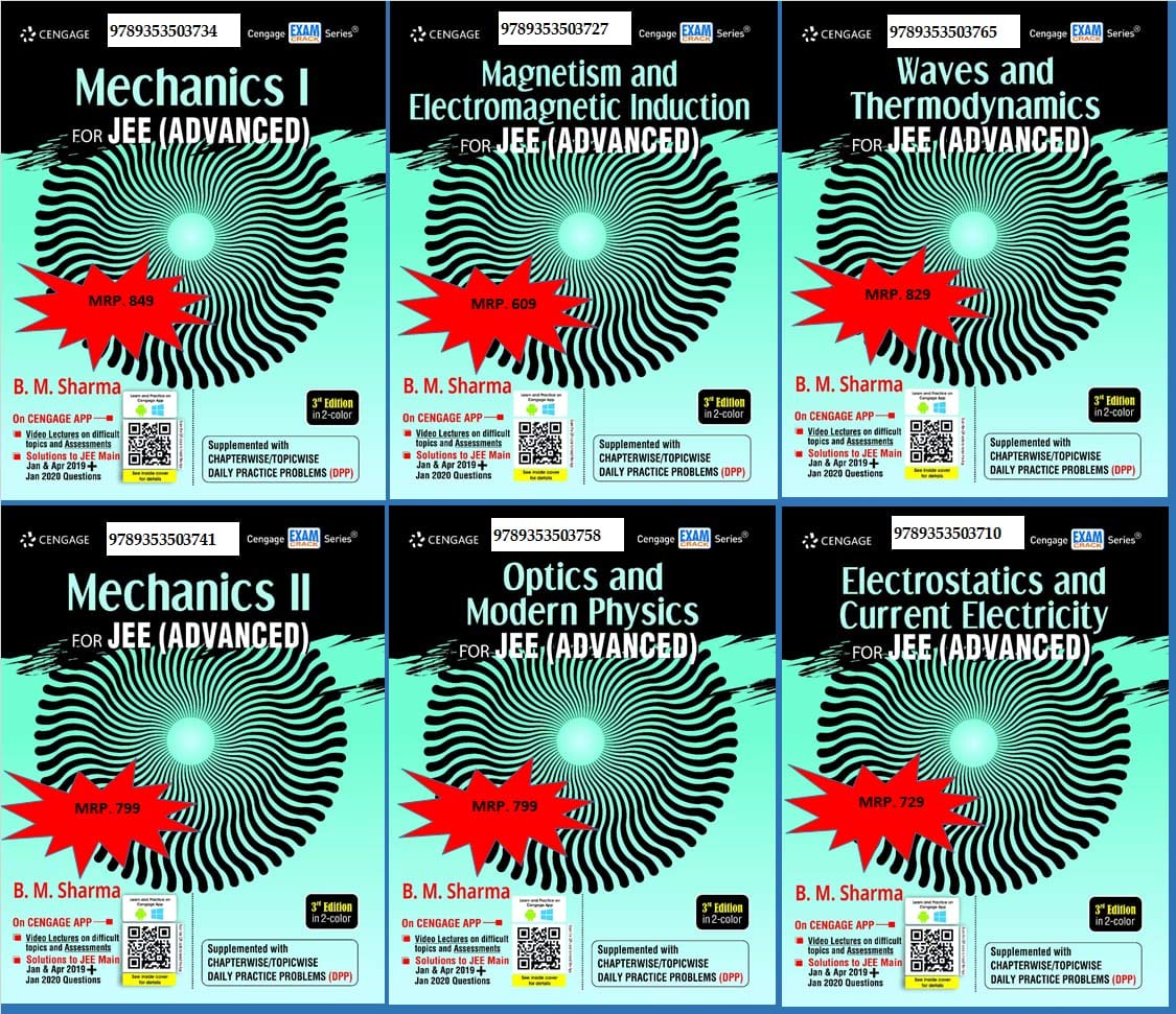 Cengage JEE Advanced Physics for 2021 - Set of 6 Books by B. M. Sharma