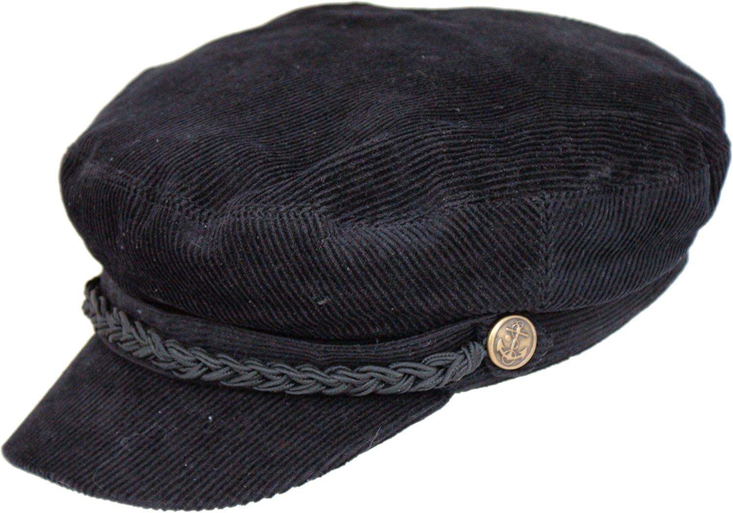 The Hat Outlet Men's Cord Barge Boating Sailors Cap: Amazon.co.uk: Clothing
