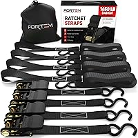 Amazon.com: AUGO Ratchet Tie Down Straps –4 PK– 15 FT – 2,200 LB Break Strength – Safety Lock S ...