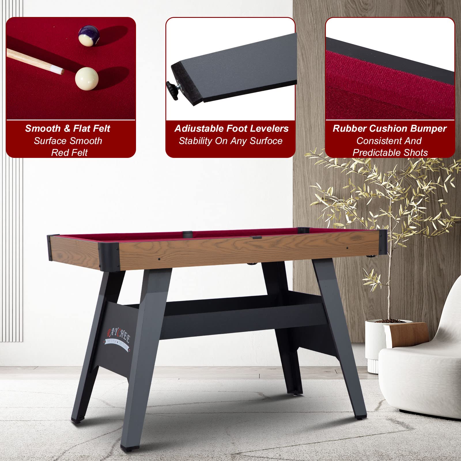 Mua RayChee 4/4.5Ft Pool Table, Portable Billiard Table for Kids and ...