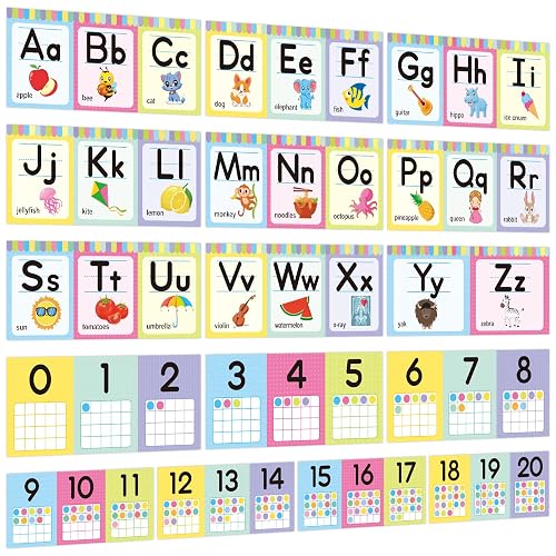 Wall Decor Strips 11-Piece Alphabet Bulletin Board Set - ABC Number ...