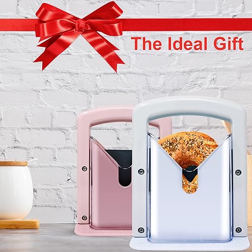 English Muffin Cutter Bagel Cutter With Safety Shield - Stainless Steel ...