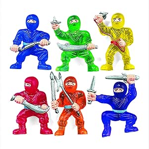 Amazon.com: Fun Express Vinyl Ninja Warrior Toys (48 Pieces) Party ...