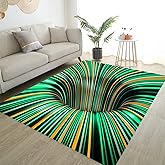 Amazon.com: SEBKQ Optical Illusion Area Rug Black Light, Large 3D UV ...