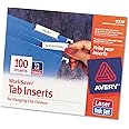 Amazon.com : Avery 11136 Printable Inserts for Hanging File Folders, 1/ ...