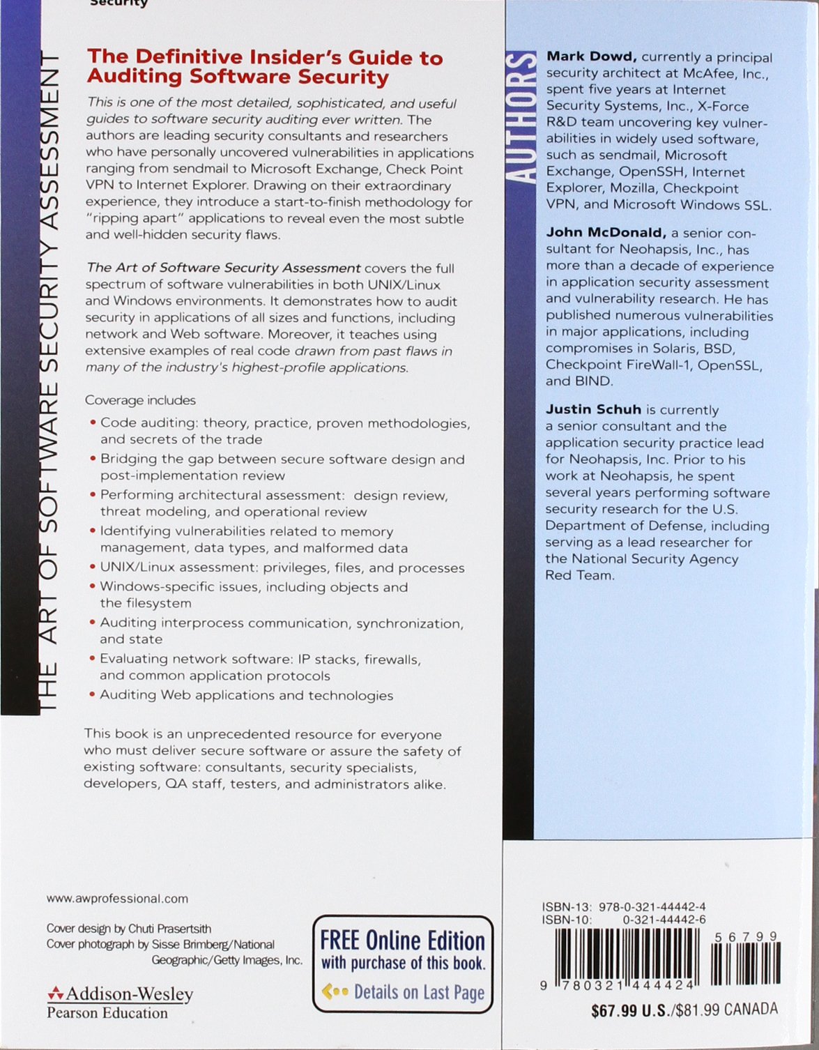 Mua The Art of Software Security Assessment: Identifying and Preventing Software Vulnerabilities ...