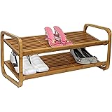 Amazon.com: Oceanstar 2-Tier Bamboo Shoe Rack, Brown, SR1309 : Home ...