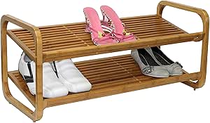 Oceanstar 2-Tier Bamboo Shoe Rack : Home & Kitchen
