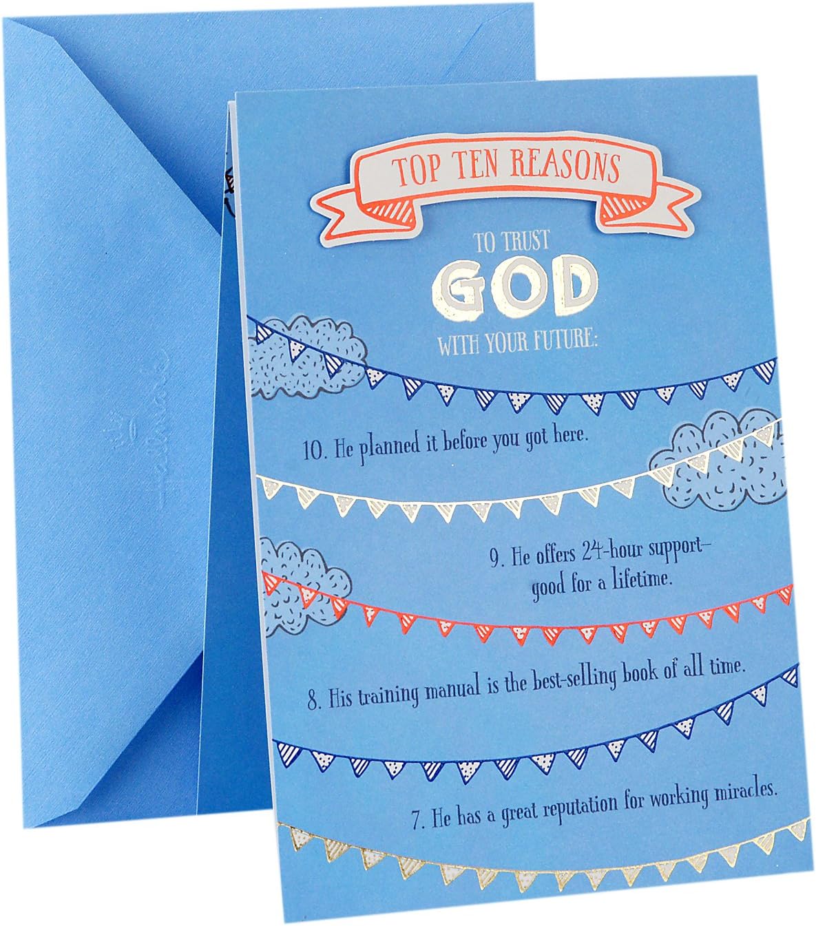 Hallmark DaySpring Religious Graduation Card (Top Ten Reasons to Trust ...