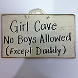 Amazon.com: 24" Girls Only No Boys Allowed Except Dad Room Sign Rule ...