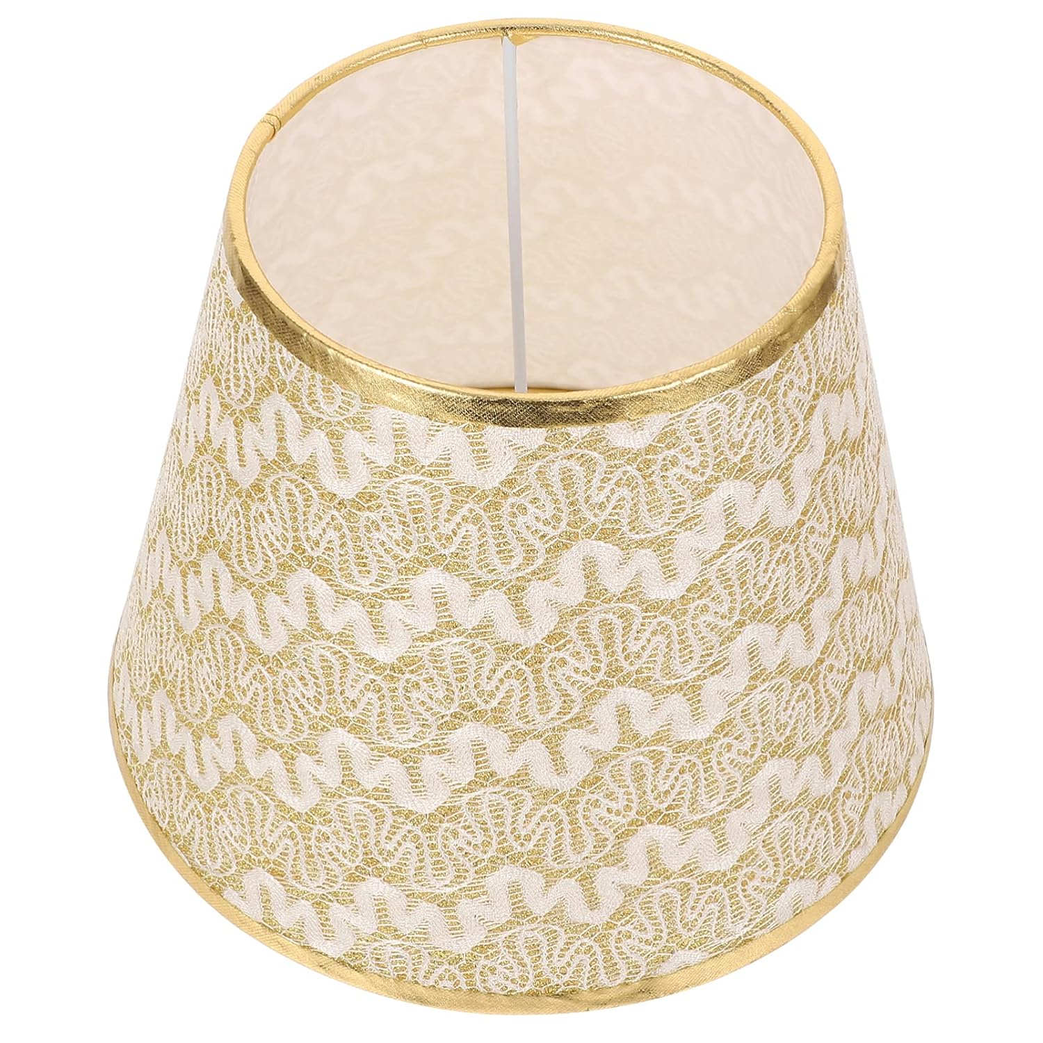 HEALLILY Golden Cloth Lamp Shade Barrel Lampshade Table Lamp Cover Wall ...