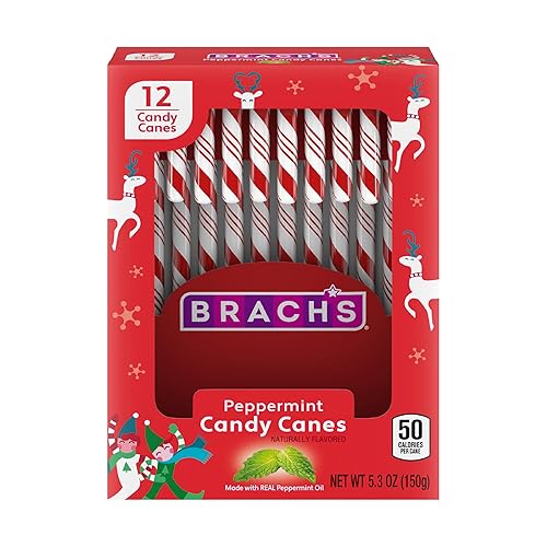 Brach's Red and White Peppermint Candy Canes, Classic Candy Canes ...