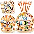 Amazon.com: Grencian 96Pcs Bingo Party Supplies Bingo Party Plates ...