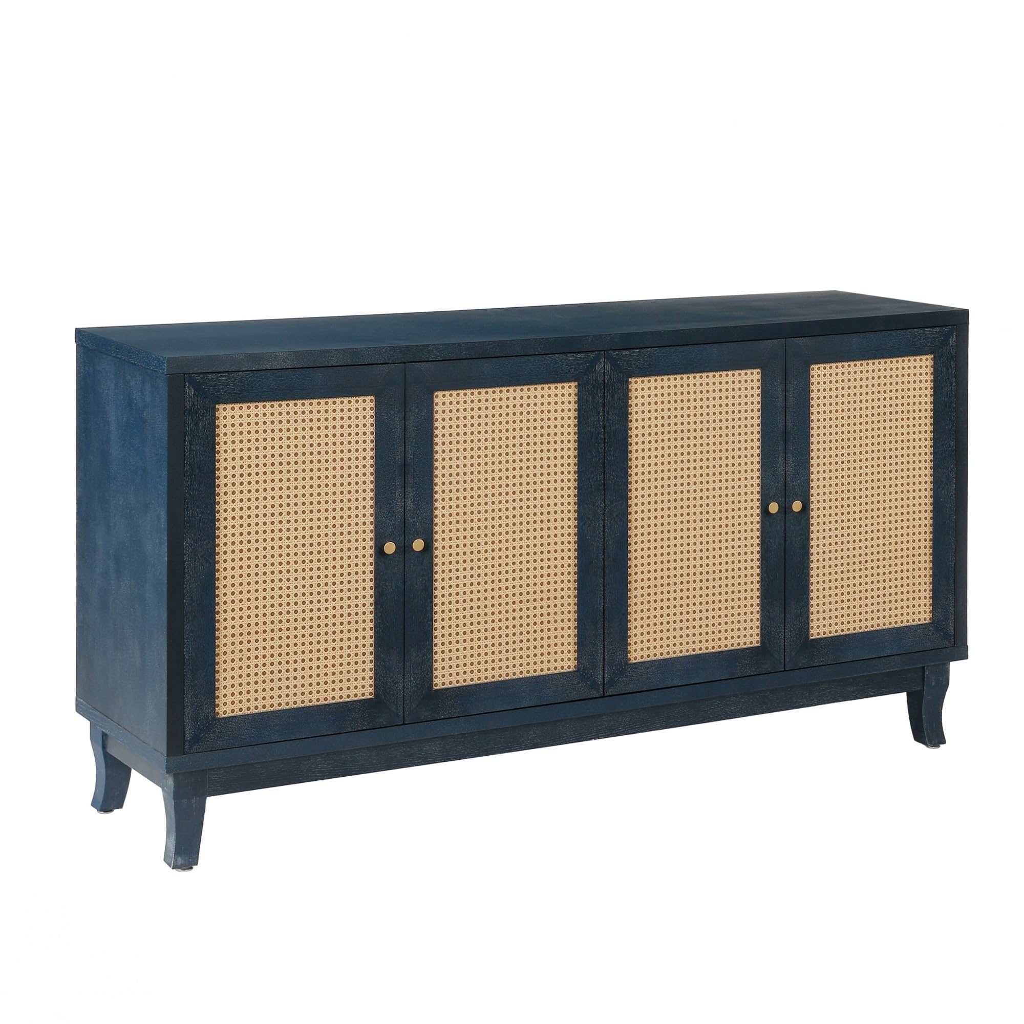 LUMISOL Kitchen Sideboard Buffet Cabinet with Rattan Doors Large ...