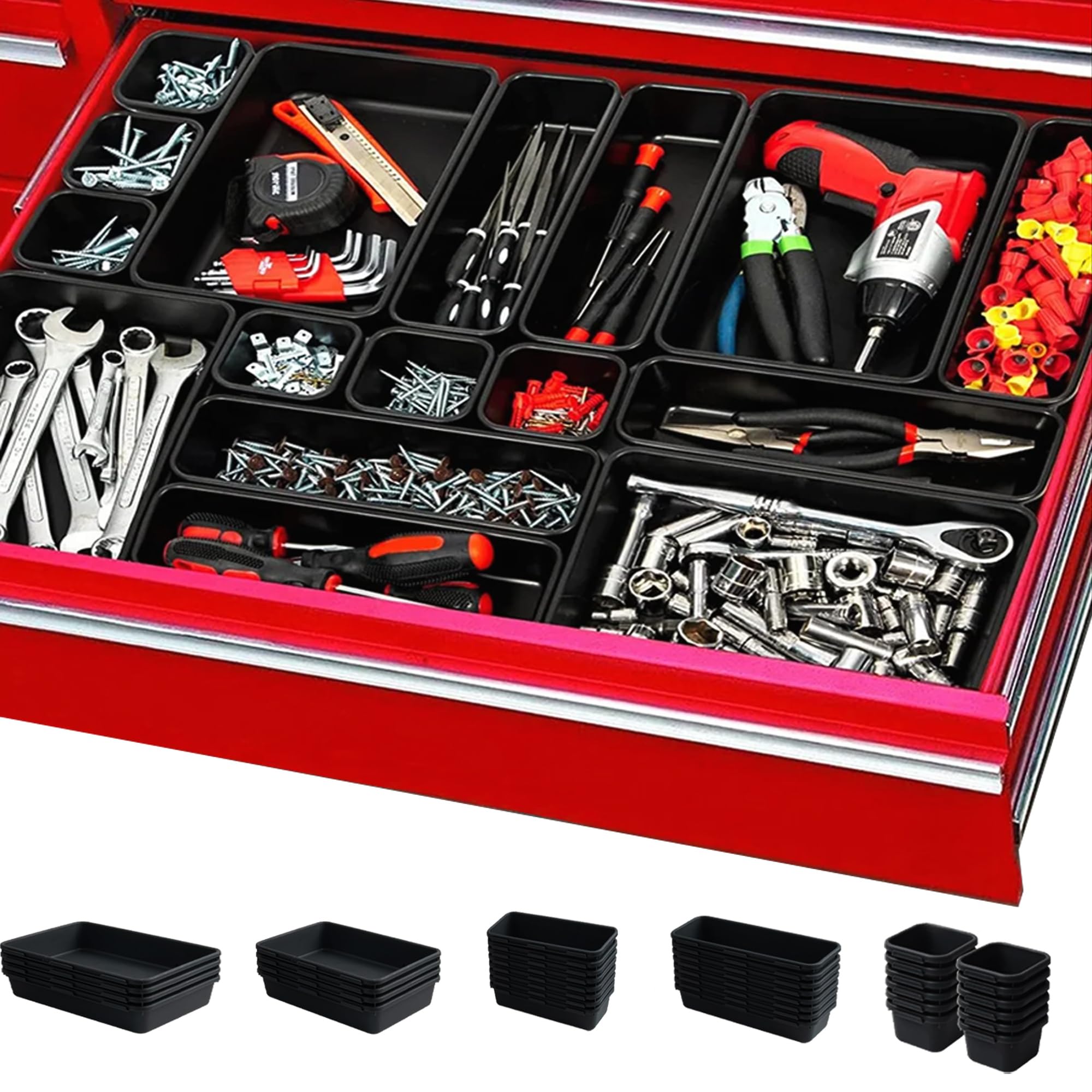 AUTOHJ [????????] ?? ??? Tool Box Organizer Tray ? ????? Desk Drawer ...