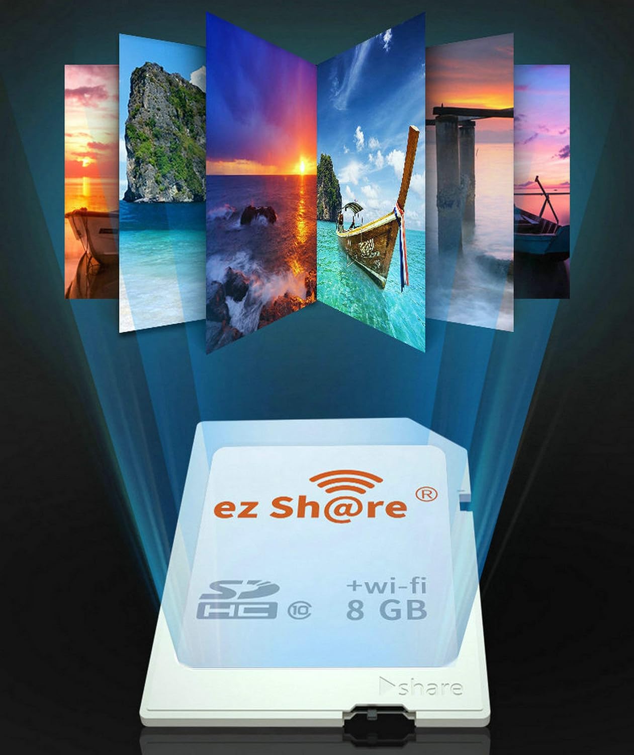 GuDoQi Wireless WiFi SD card 32GB SDHC Class 10 Flash Memory Card for ...