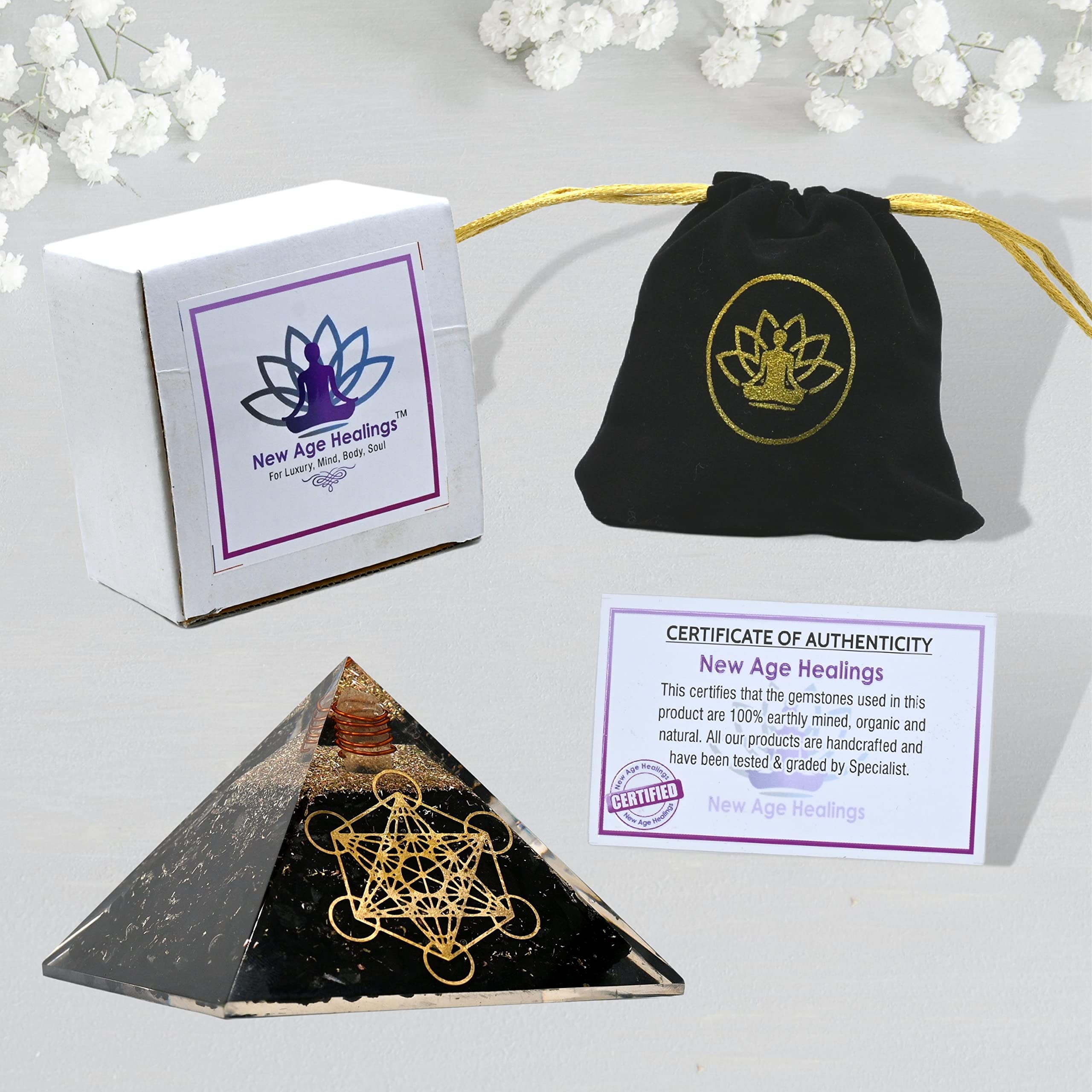 Mua Large Orgone Pyramid of Shungite Stones | Shungite Pyramid Crystal ...
