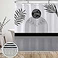 Amazon.com: GiuMsi 72"X72" Boho Farmhouse White Shower Curtain Sets with Tassel Sun Modern ...