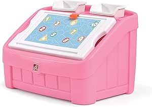 Amazon.com: Step2 2-in-1 Toy Box & Art Lid | Plastic Toy & Art Storage ...