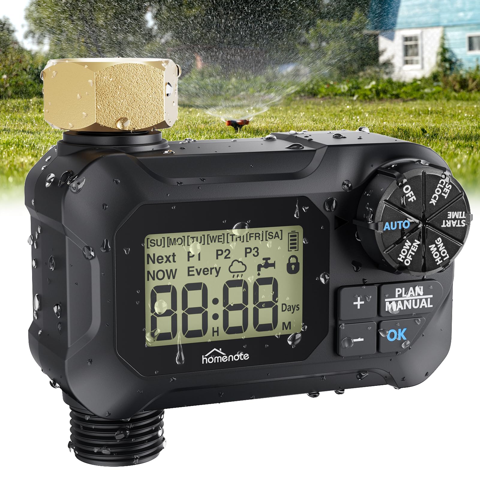 Hose End Timer Smart Garden Hose Timer - 2-Zone Programmable Sprinkler ...