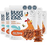 Amazon.com: BRAVE GOOD KIND Tender Chicken Jerky Bites - Hot Honey ...