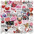 Amazon.com: 50 Pcs Love Stickers | I Love You Waterproof Vinyl Stickers ...