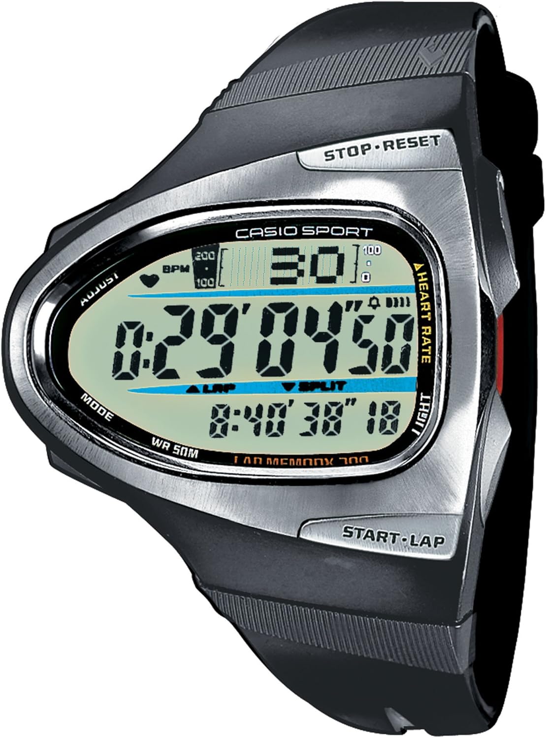 Casio Sport Unisex-Armbanduhr Laufuhr Digital Quarz CHR-200-1VER ...