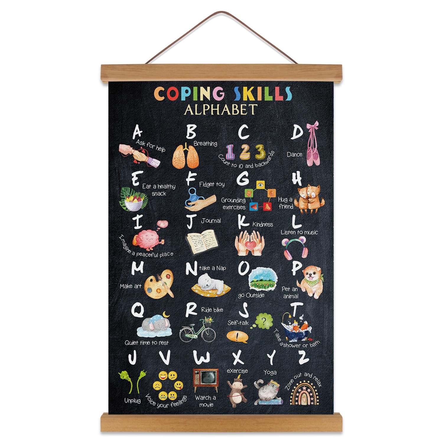 KAIRNE Wizarding Alphabet Hanging Poster(35x56CM) Sorting Hat,Flying ...