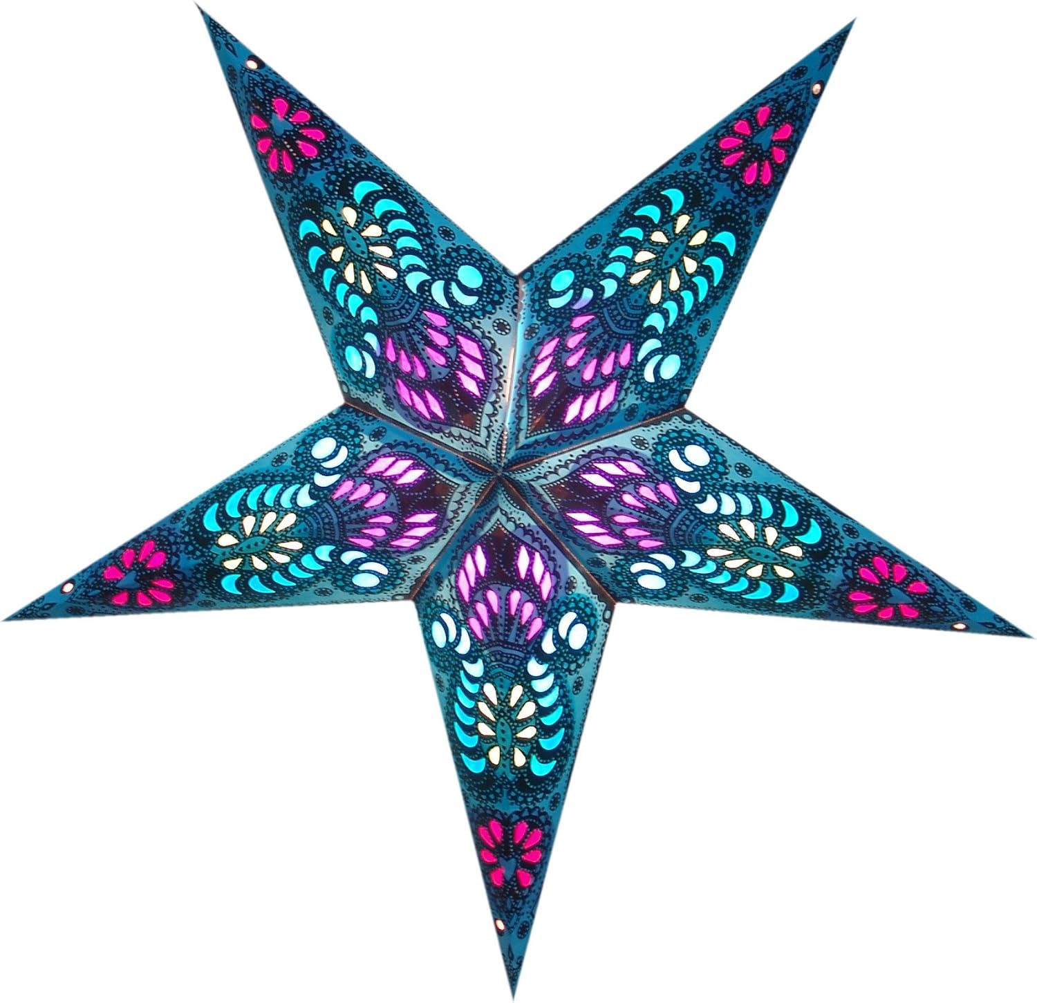 Paper Star lampshades handcrafted in scintillating colors and designs ...