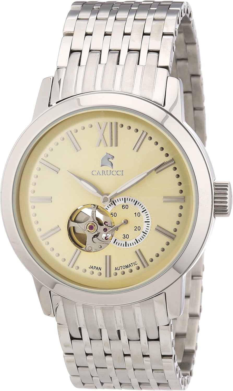 Carucci Watches Herren-Armbanduhr XL Analog Automatik Edelstahl ...