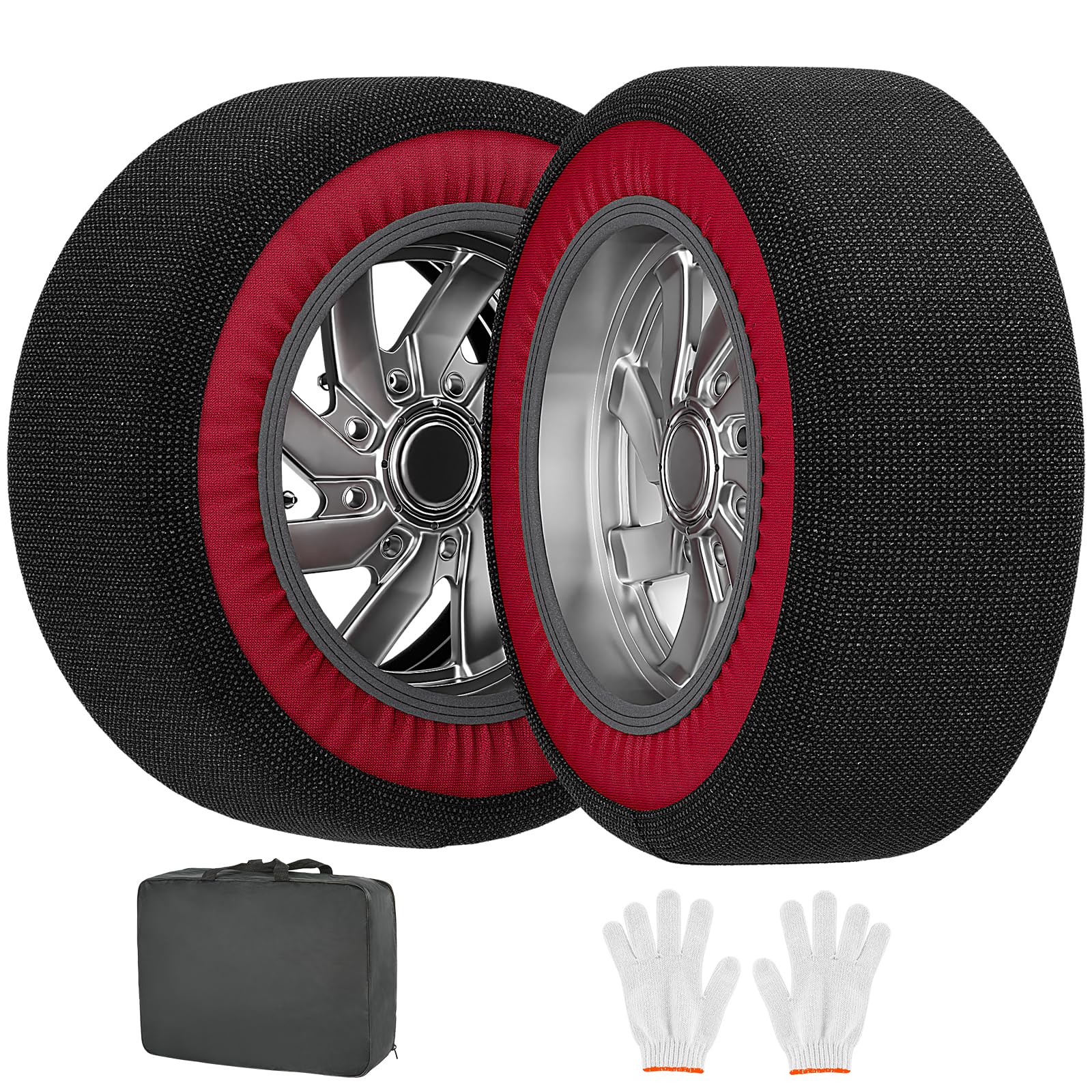 Snow Socks for Tires - Enhanced Traction Device for Cars SUVs Trucks ...