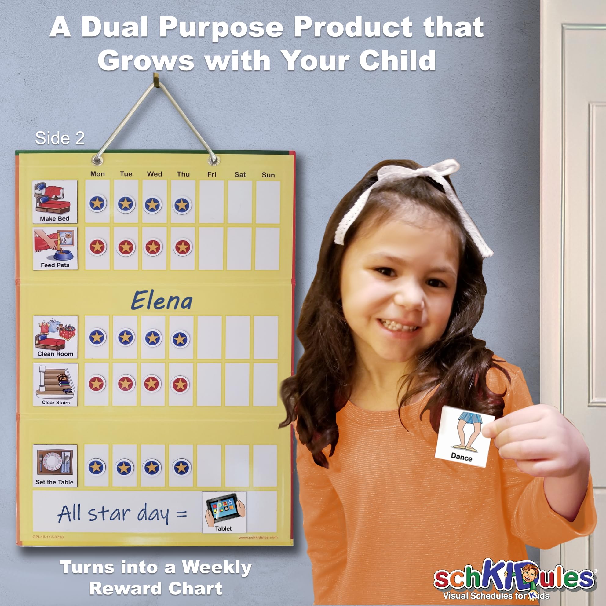 Mua SchKIDules Home-Themed Magnetic Visual Schedule & Reward Chart w ...