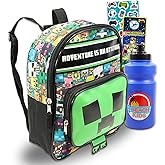 Amazon.com | Minecraft Backpack with Lunch Box School Supplies Set ...