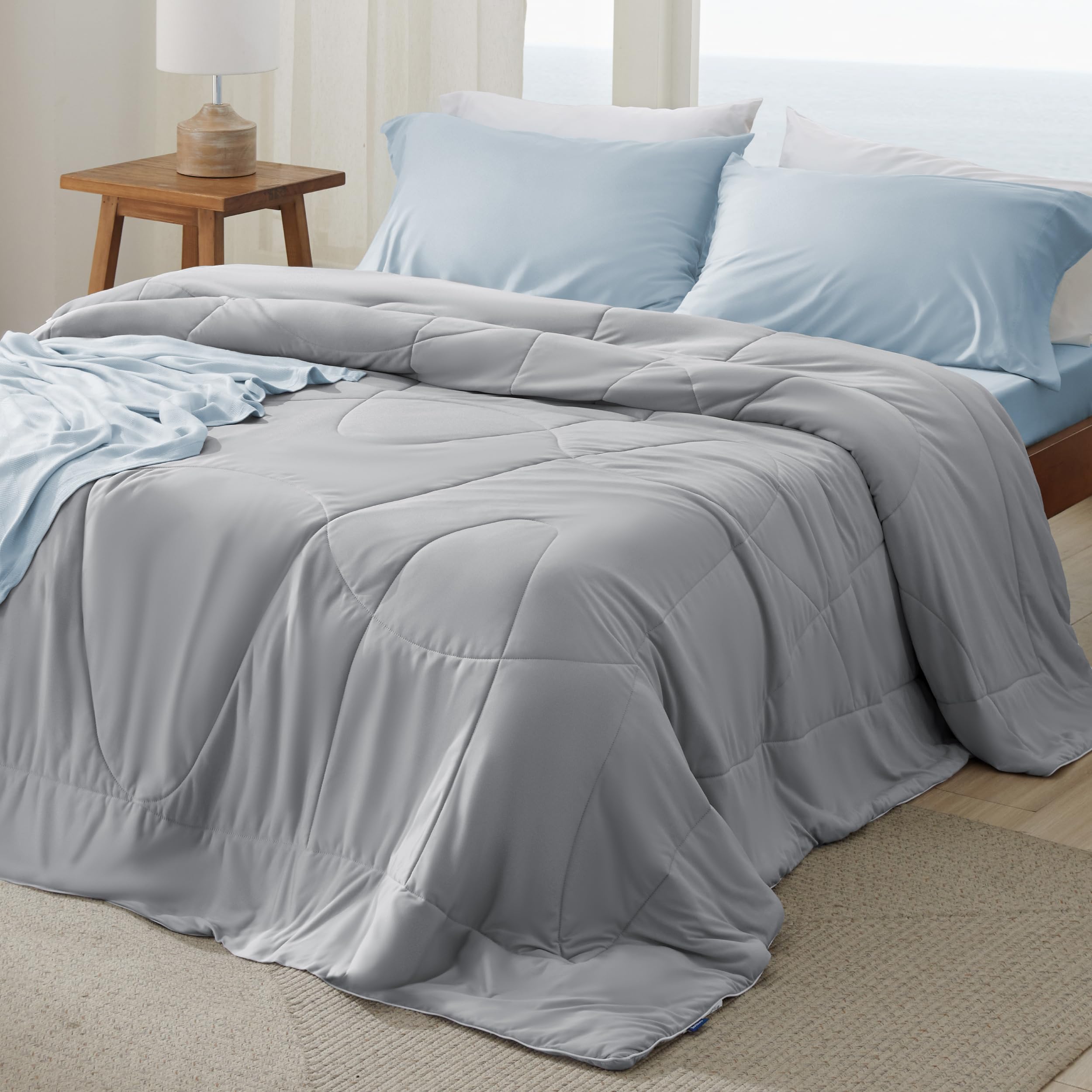 Bedsure Cooling Comforter King Size - GentleSoft™ Moisture Wicking ...