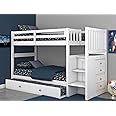 Amazon.com: Discovery World Furniture Twin Over Twin Stair Stepper Bed ...
