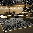 Amazon.com: Outdoor Rug Carpet Waterproof 8x10 ft with LED Strip Lights ...