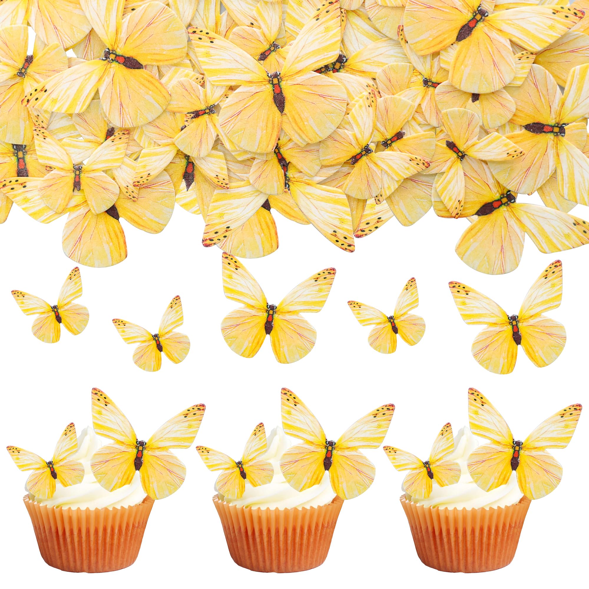 Gyufise 72Pcs Butterfly Edible Cupcake Toppers Cake Decoration Edible ...