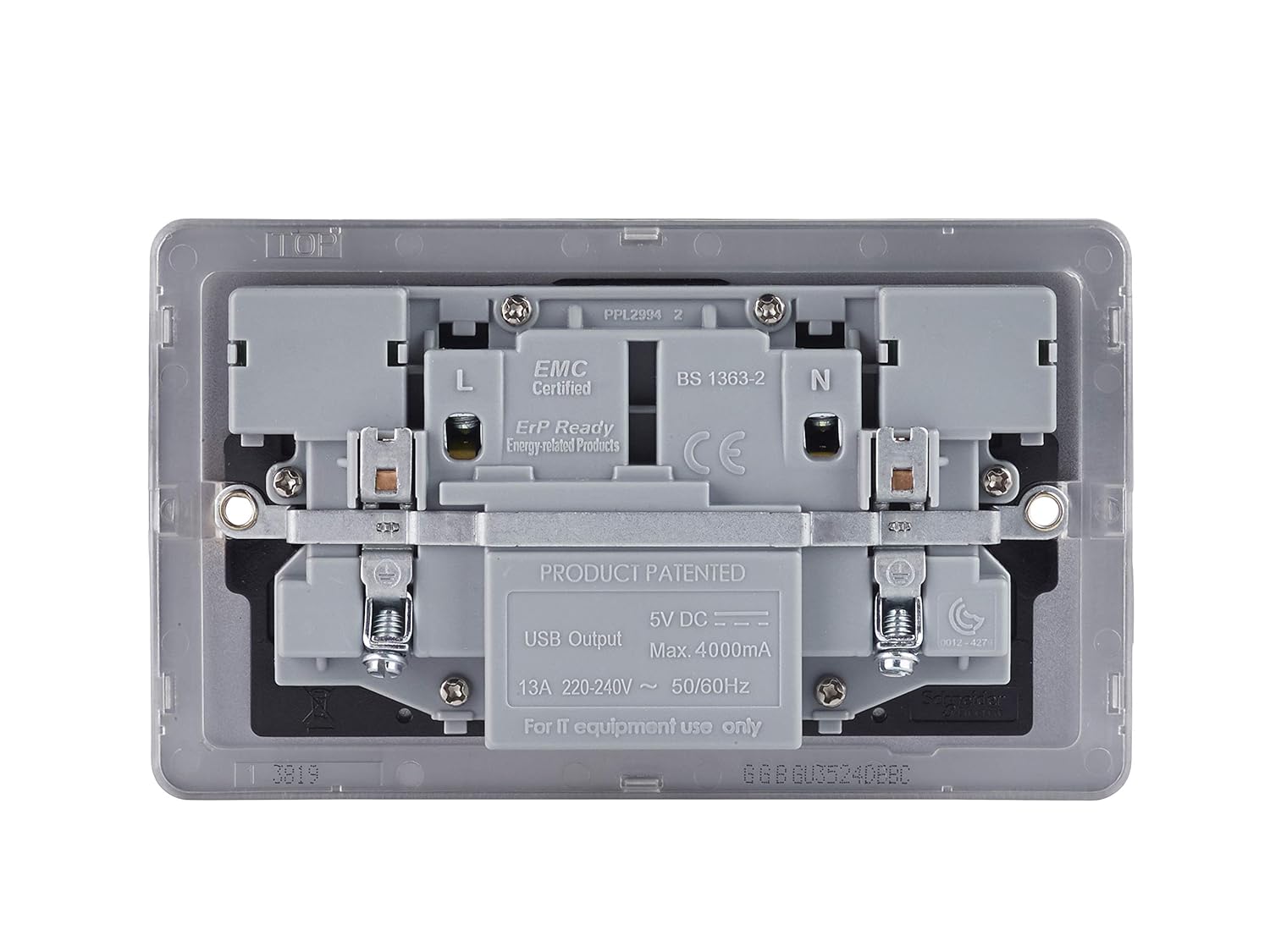 Schneider Electric Ultimate Low Profile – Switched Double Power Socket ...