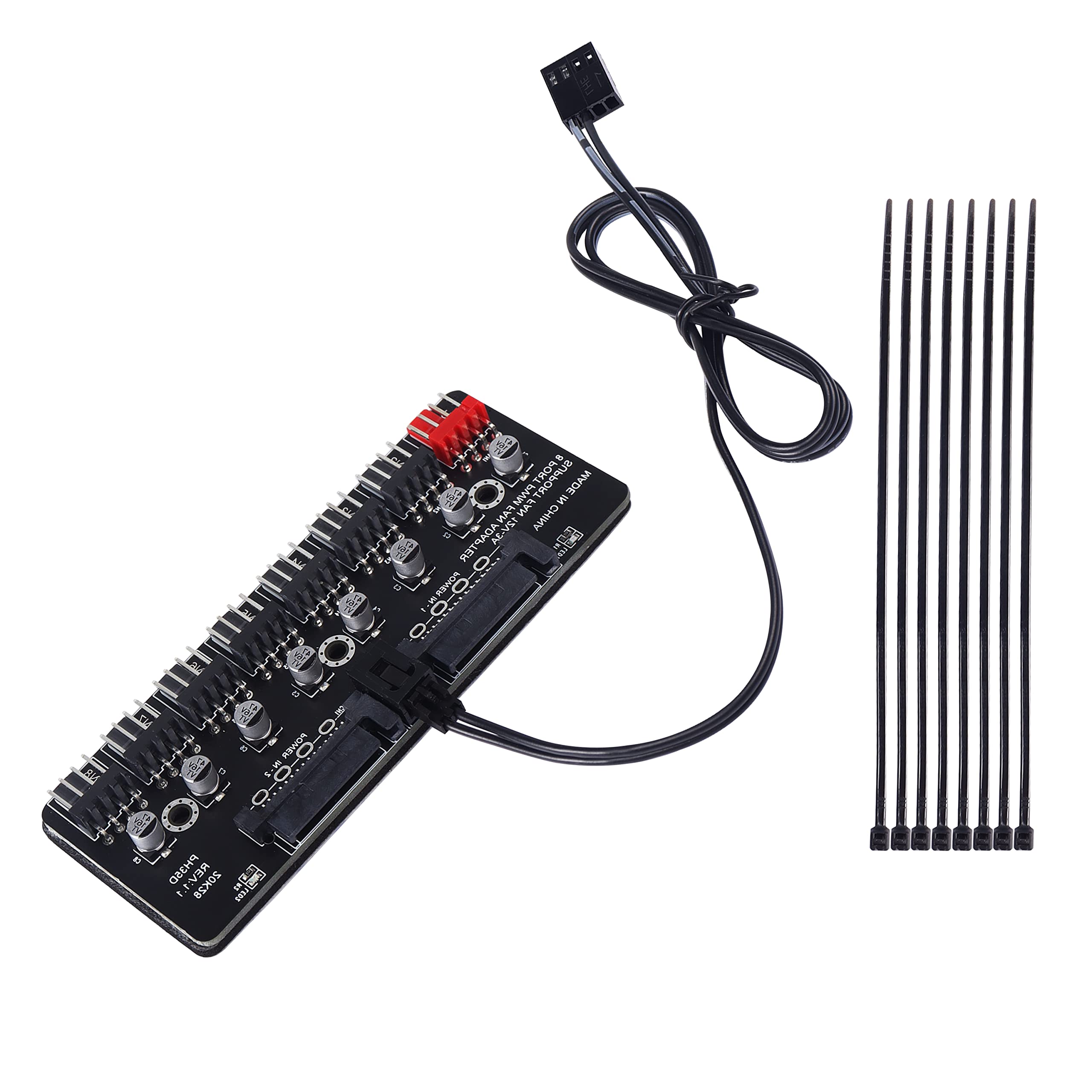 Computer Case Fan Controller MEIRIYFA ARGB PWM Fan Hub - 8 Port ...