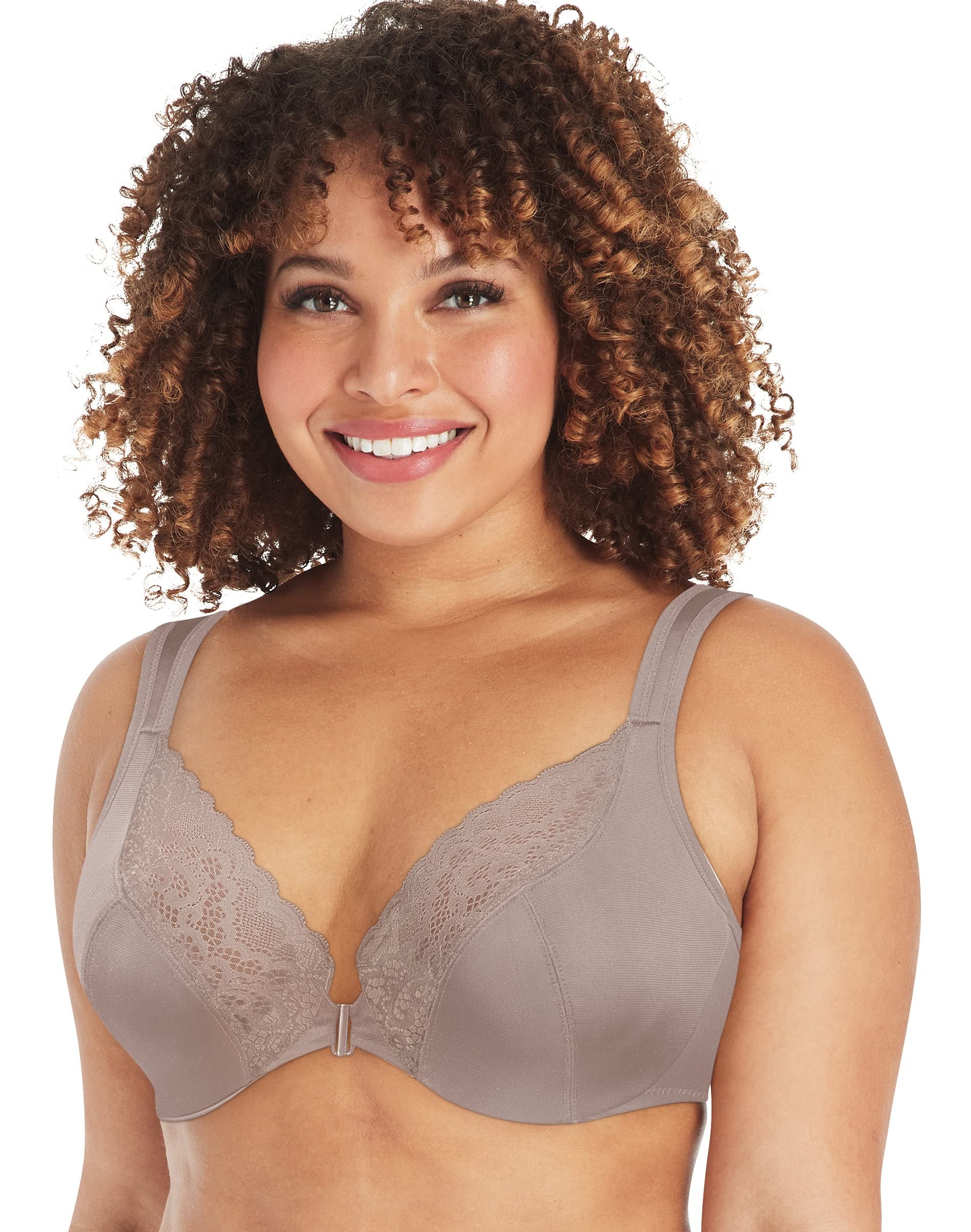 Playtex Women's Secrets Front-Close No-Poke Dreamwire Underwire, Cooling TruSUPPORT Bra, Evening ...