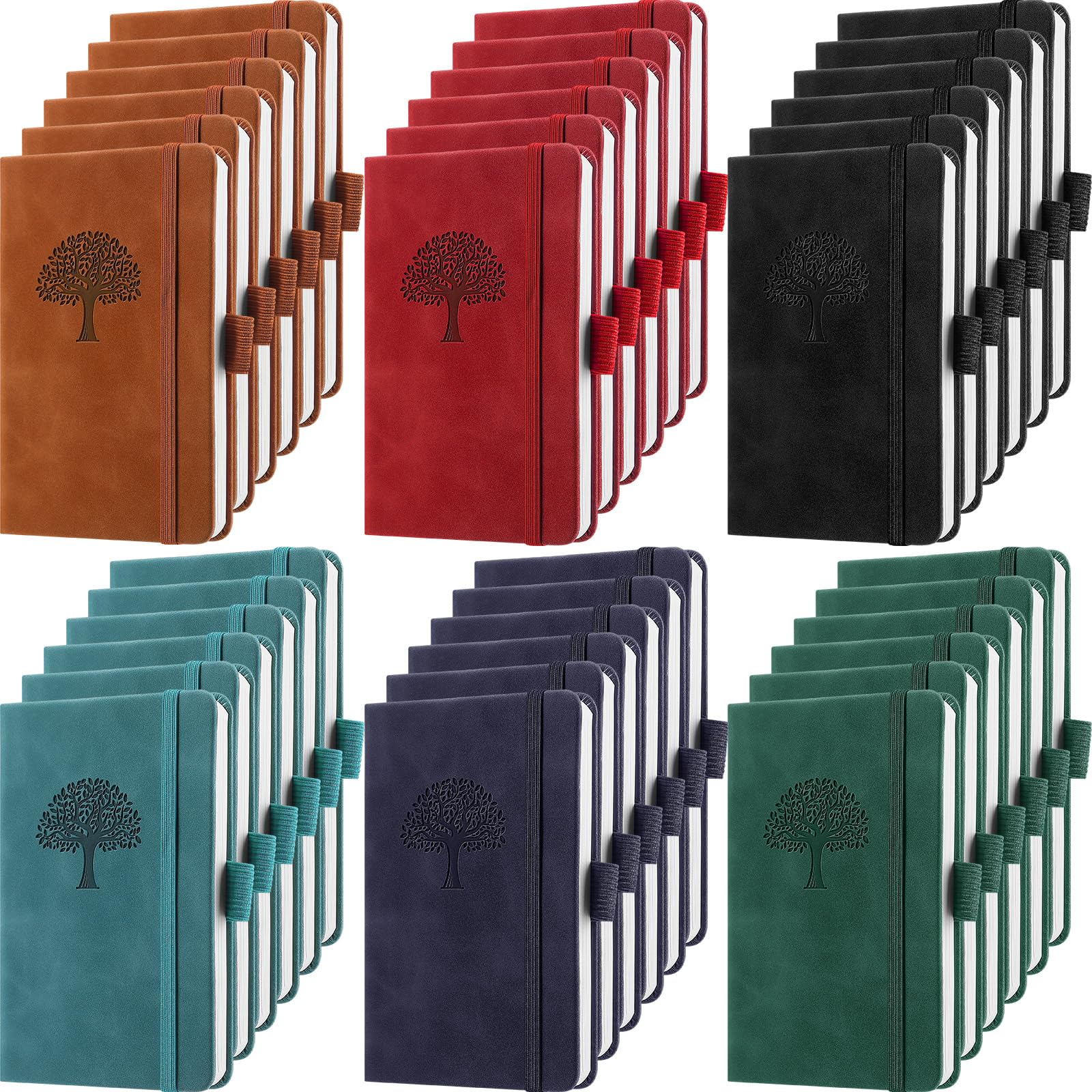Qeeenar 30 Pack Pocket Notebook Bulk Small Notebook Journal 3.7 x 5.7 ...