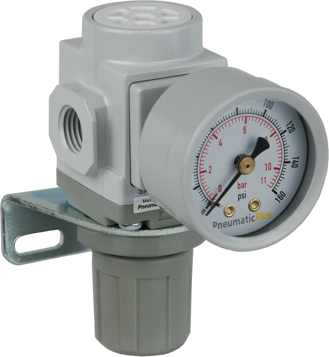 PneumaticPlus SAR200-G02BG Miniature Compressed Air Pressure Regulator ...
