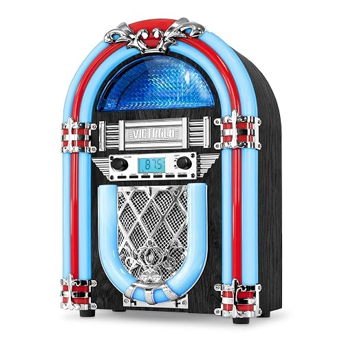 Victrola Redding Tabletop Bluetooth Jukebox with Built-In Speaker, 3 ...