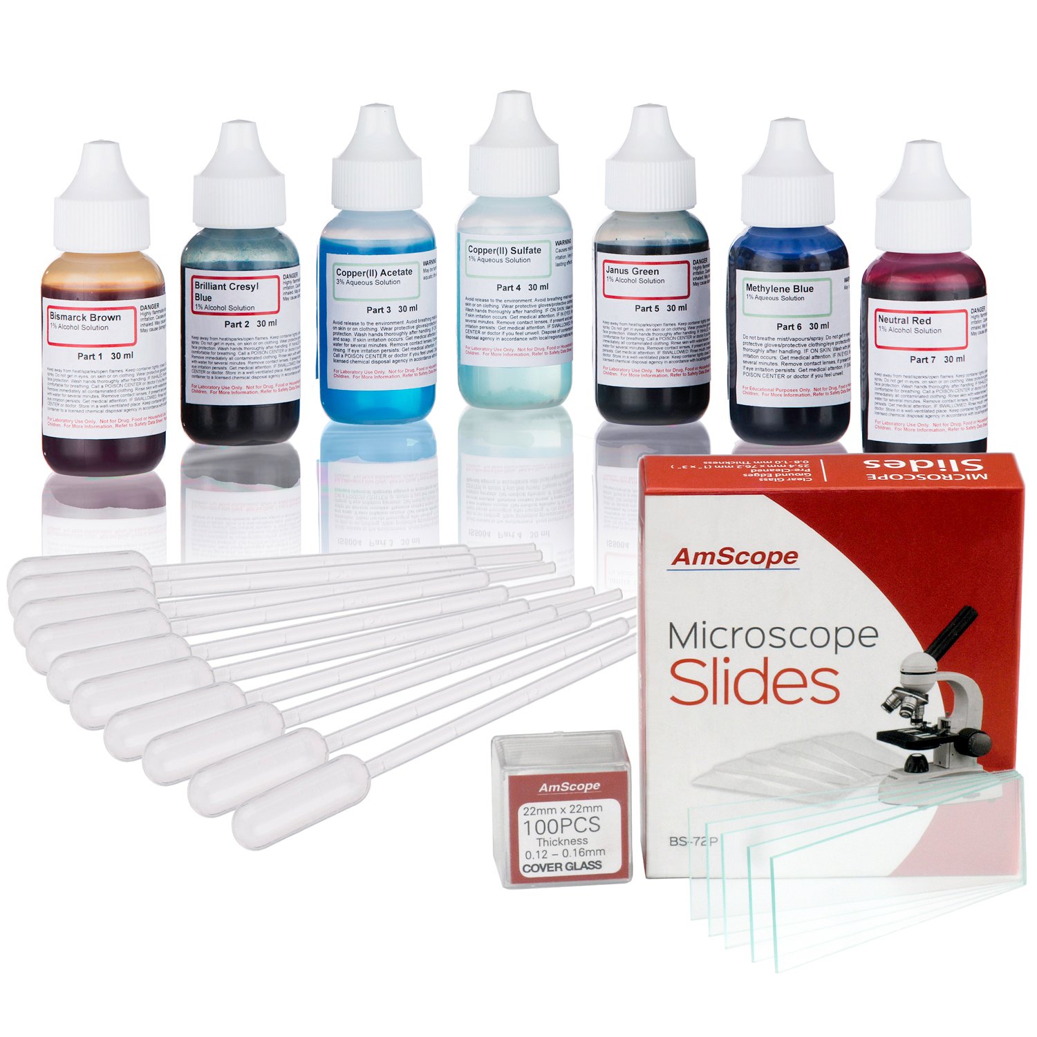 Mua AmScope - Microscope Stains Vital Stain Kit for Living Cells - 6 ...