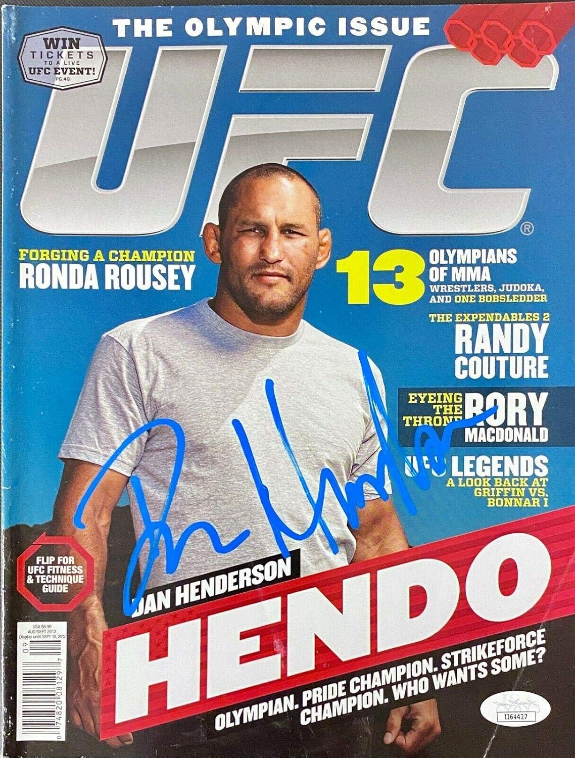 Dan Henderson Signed Autographed MMA UFC Magazine JSA 10 - Autographed ...